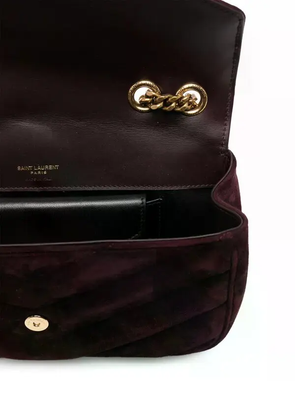 Saint Laurent Loulou Small In Matelassé Suede