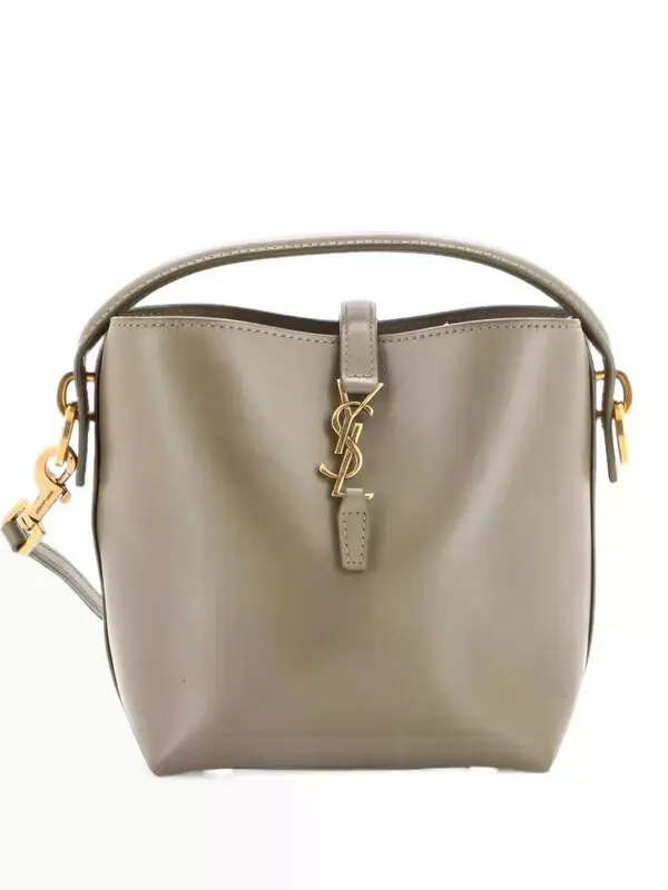 Saint Laurent Le 37 Leather Mini Bucket Bag - Green