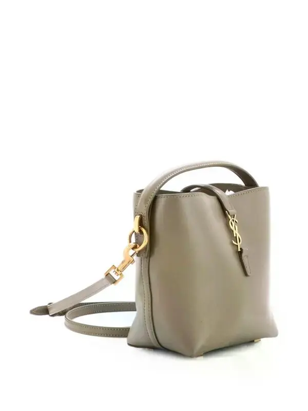 Saint Laurent Le 37 Leather Mini Bucket Bag - Green