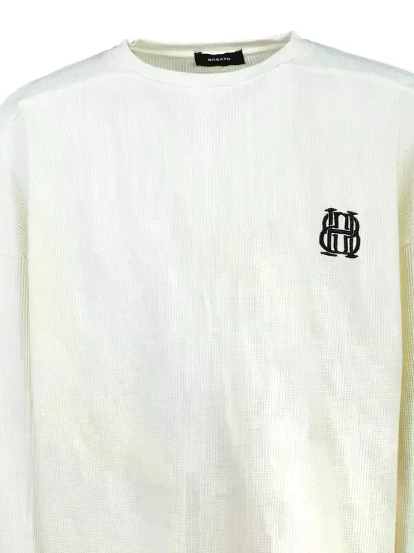 BREATH Logo-embroidered Waffle-knit Sweatshirt