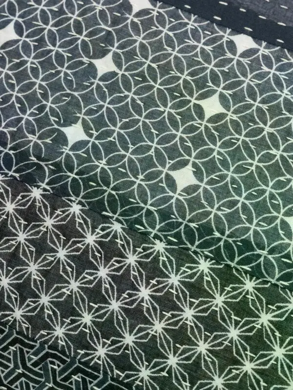 MAHARISHI Sashiko-stitch Patchwork Cushion