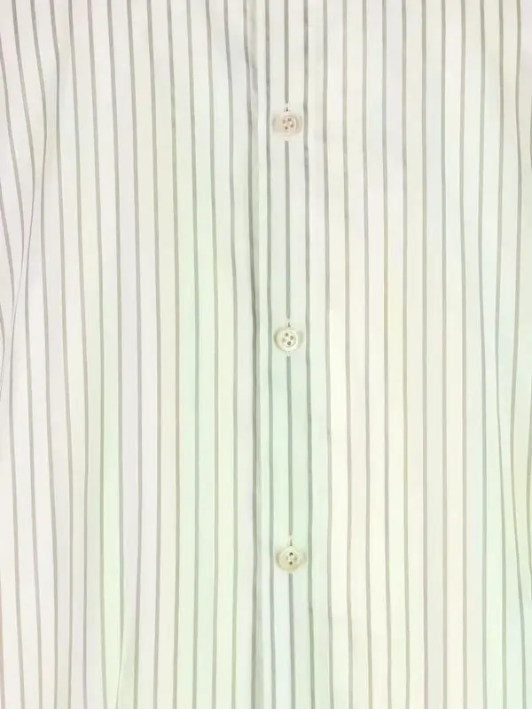 Valentino Garavani Long-sleeved Striped Cotton And Silk Shirt - White
