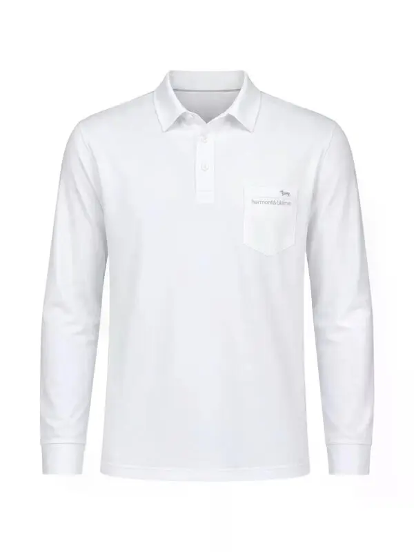 HARMONT & BLAINE Long-sleeve Polo Shirt - White