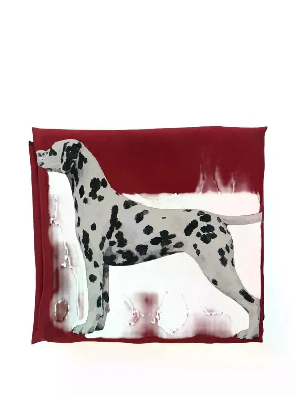 Ralph Lauren Square Silk Scarf - Red