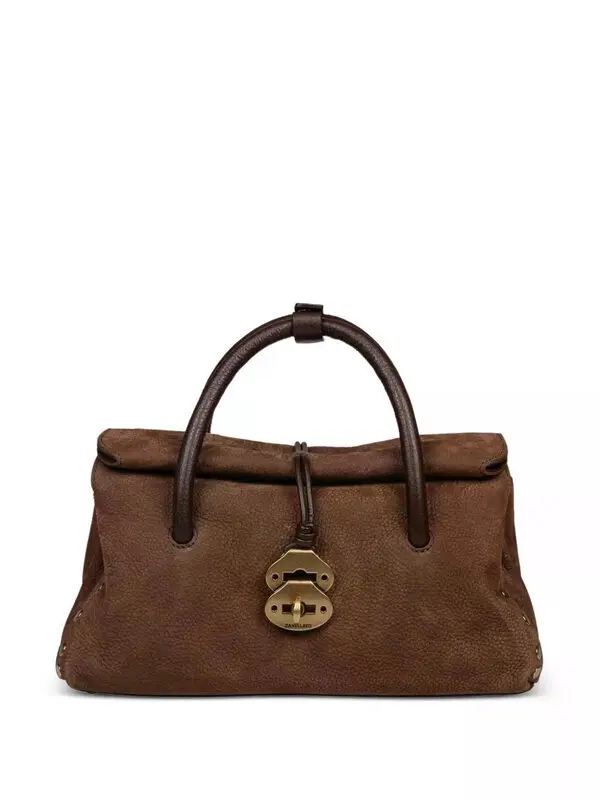 ZANELLATO Dotta Jones Stud-embellished Small Tote Bag - Brown