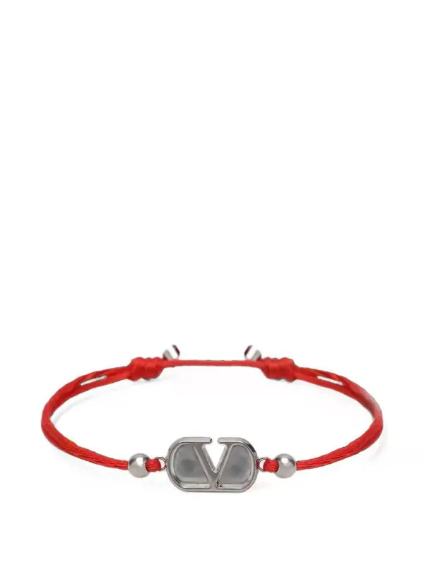 Valentino Garavani Vlogo Signature Cotton Bracelet - Silver