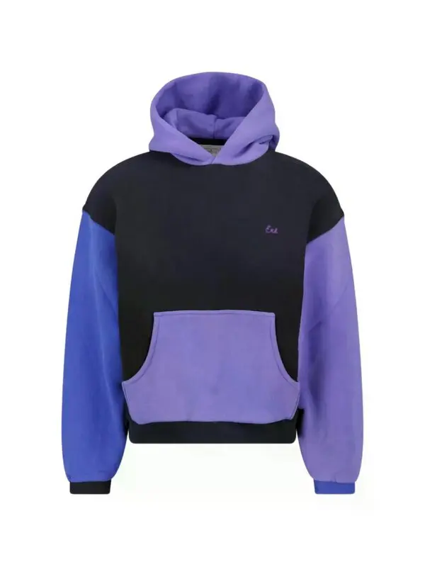 ERL Logo-embroidered Colour-block Hoodie