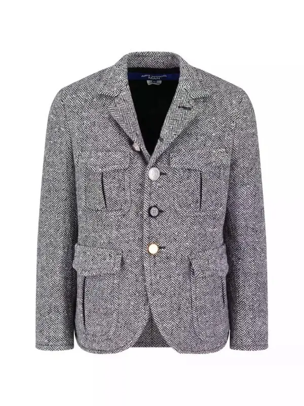 Junya Watanabe Herringbone-pattern Button-up Jacket