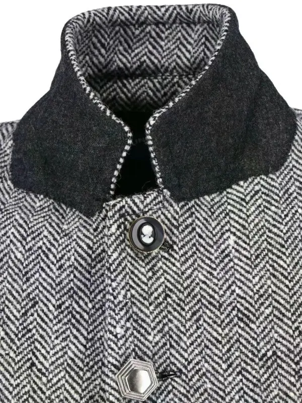 Junya Watanabe Herringbone-pattern Button-up Jacket