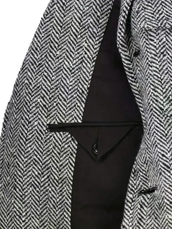 Junya Watanabe Herringbone-pattern Button-up Jacket