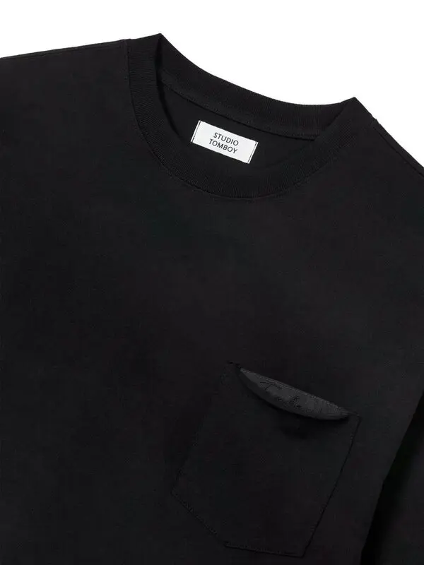 STUDIO TOMBOY Embroidered-detail Pocket T-shirt