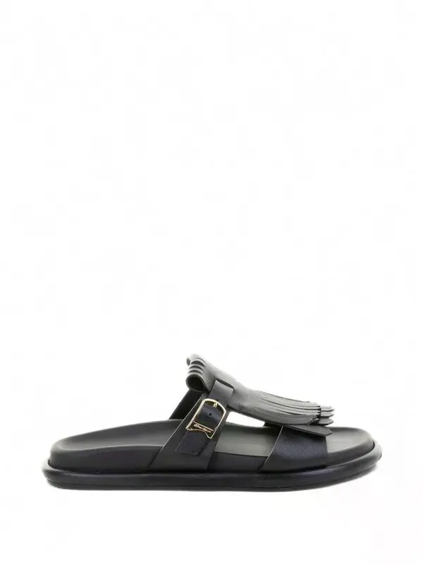 Santoni Fringe-detail Leather Sandals