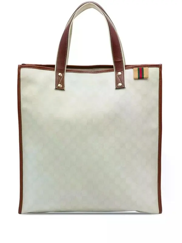 Gucci 2016-2026 Gg Supreme Web Tote Bag - Brown