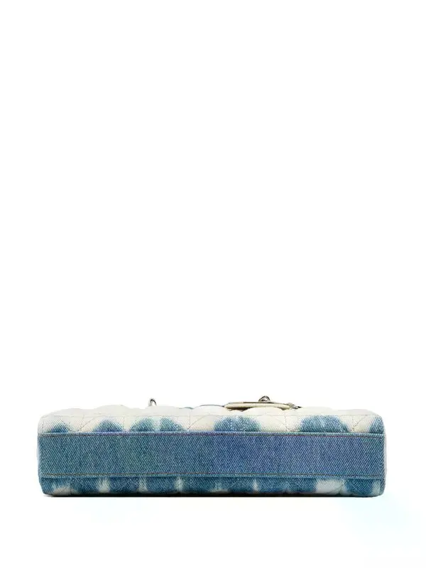 Dior 2022 Medium Denim Cannage Tie Dye Lady D Joy Satchel