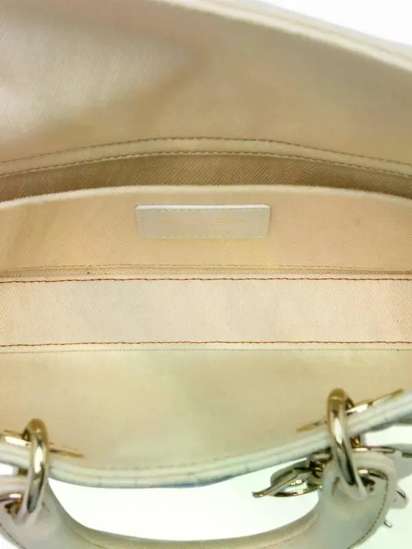 Dior 2022 Medium Denim Cannage Tie Dye Lady D Joy Satchel