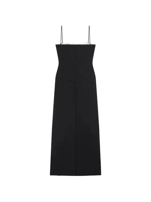 Givenchy Sliced Long Wrapped Dress In Wool And Mohair