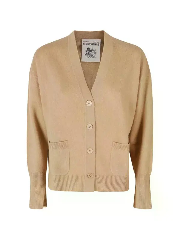 SEMICOUTURE Button-up Patch-pocket Cardigan
