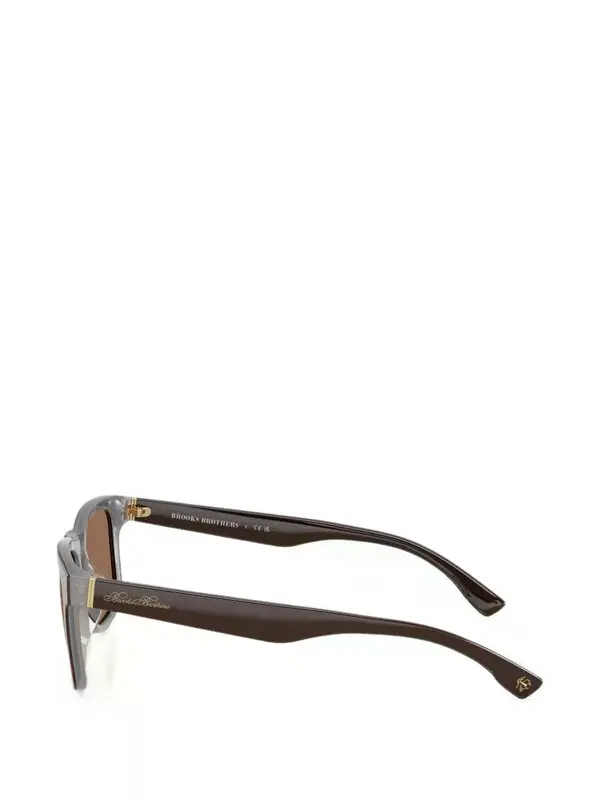 Brooks Brothers Rectangle-frame Sunglasses - Brown