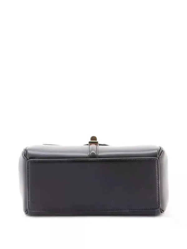 Celine 16 Top Handle Bag Smooth Calfskin Mini Satchel - Black