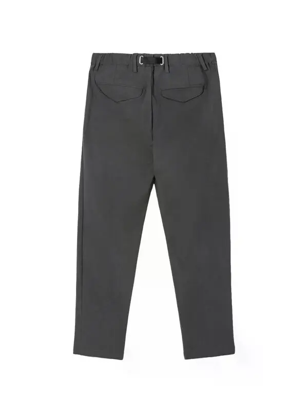WHITE SAND Steve Pleated Twill Trousers - Grey