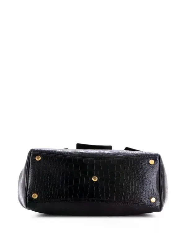 Balenciaga Bel Air Carry All Bag Crocodile Embossed Leather Medium Tote Bag