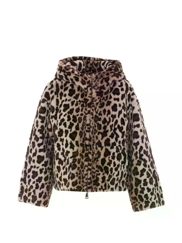 LOU ANDREA Leopard-print Reversible Jacket