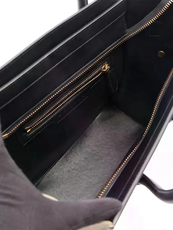 Celine 2010-2026 Micro Tricolor Leather Luggage Tote Handbag
