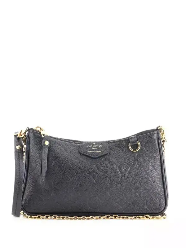 LOUIS VUITTON Easy Pouch On Strap Monogram Empreinte Leather Shoulder Bag - Black