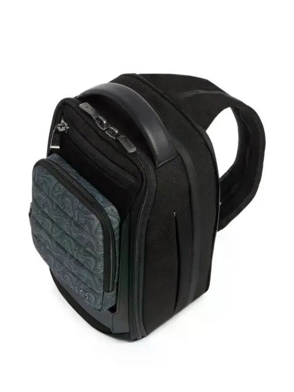 PIQUADRO Quilted Swirl-print Backpack