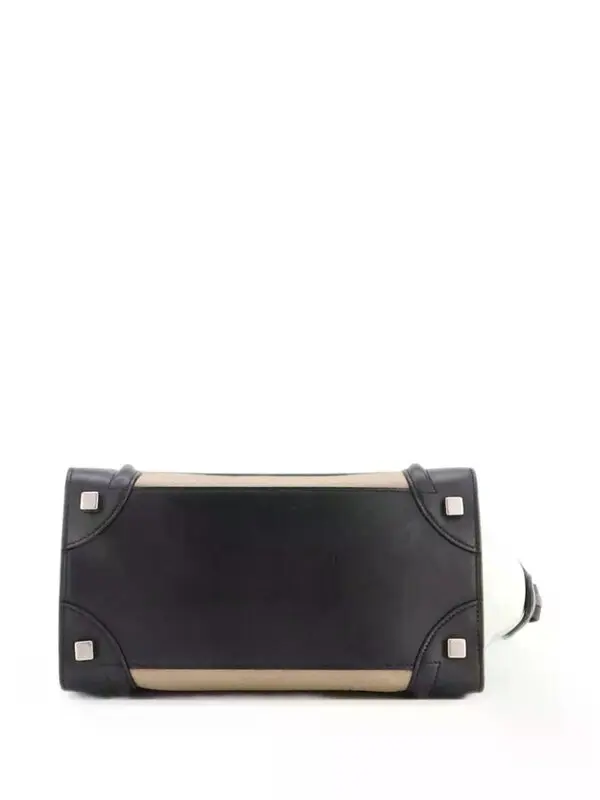 Celine Tricolor Luggage Bag Leather Micro Tote Bag
