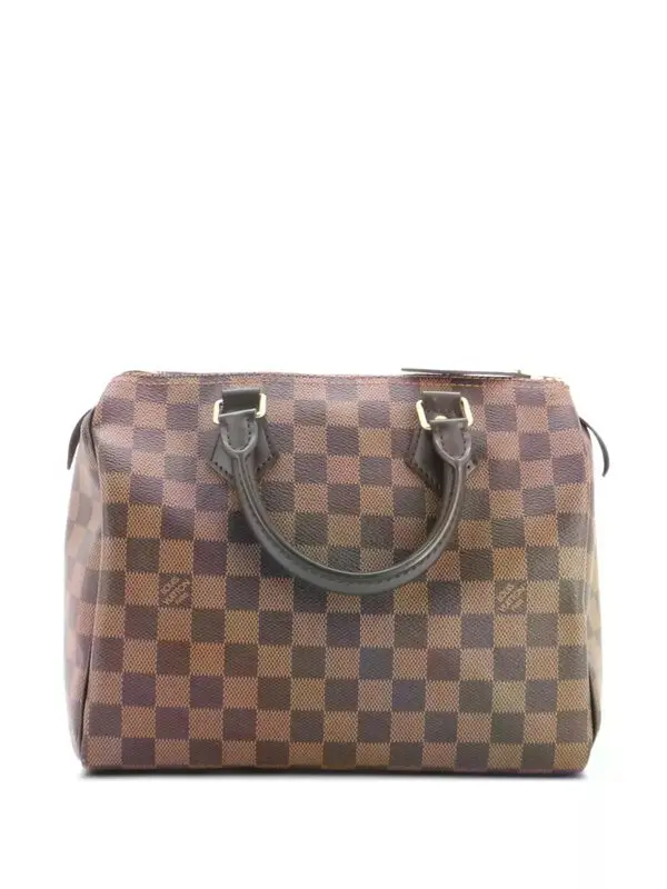 LOUIS VUITTON Speedy Handbag Damier 25 Satchel - Brown