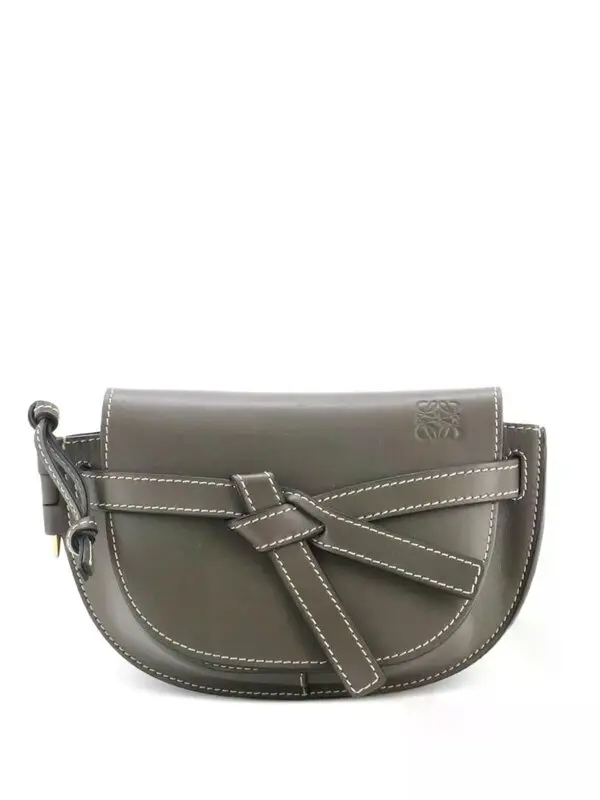 Loewe Gate Leather Mini Belt Bag - Green