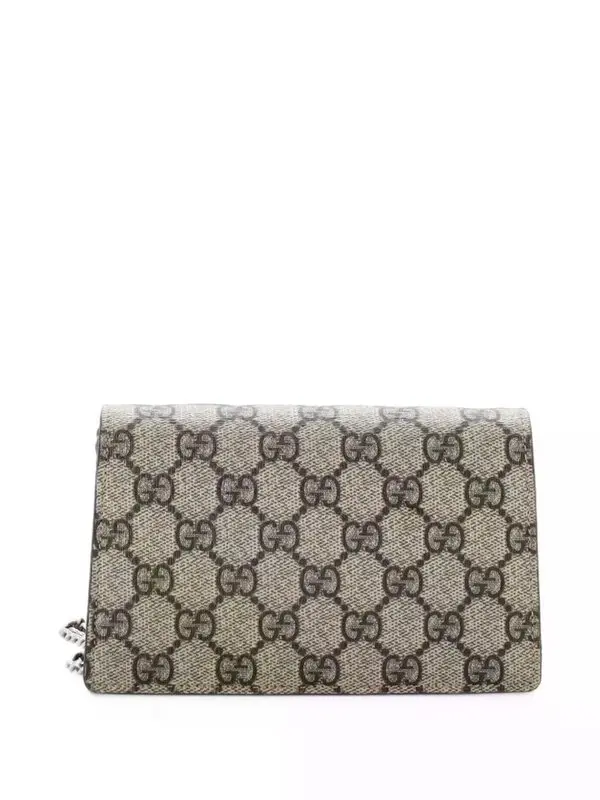 Gucci Dionysus Bag Gg Coated Canvas Super Mini Crossbody Bag - Brown