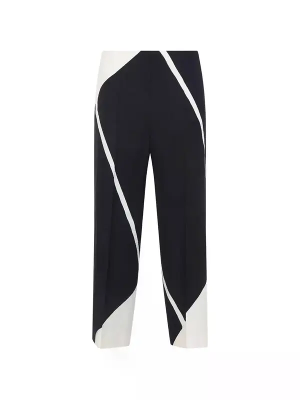 Alberta Ferretti Colour-block Twill Trousers