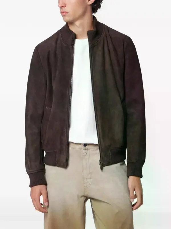 SALVATORE SANTORO Suede Bomber Jacket