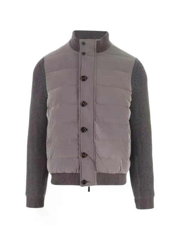 MOORER Quilted-knit Hybrid Jacket