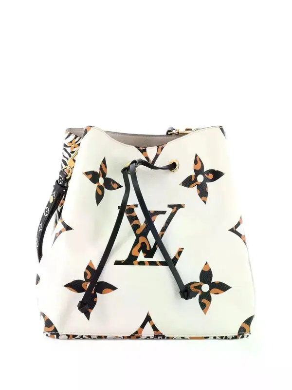 LOUIS VUITTON Neonoe Handbag Limited Edition Jungle Monogram Giant Bucket Bag - Neutrals