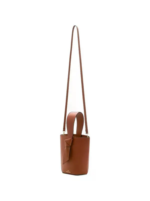 LA PORTEGNA Julieta Knotted Leather Bucket Bag