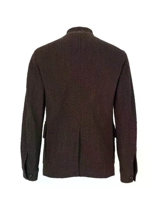 Giorgio Armani Bouclé-knit Button-up Blazer