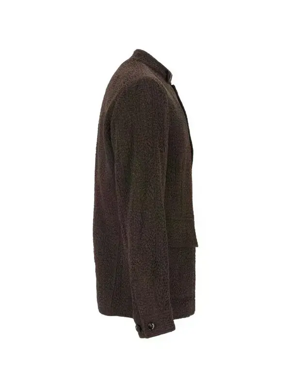 Giorgio Armani Bouclé-knit Button-up Blazer