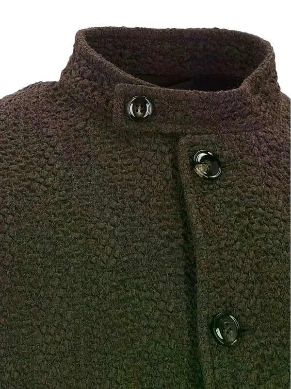 Giorgio Armani Bouclé-knit Button-up Blazer