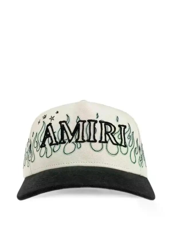 Amiri Flame-embroidered Logo Baseball Cap