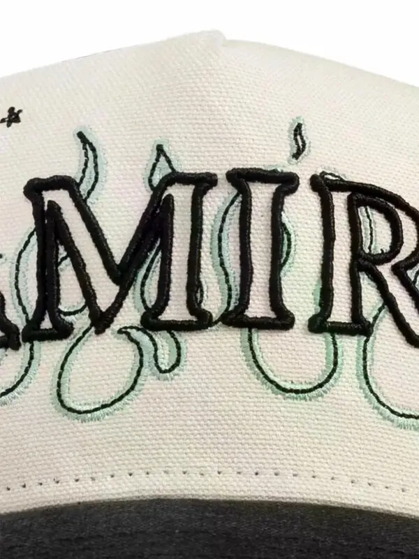 Amiri Flame-embroidered Logo Baseball Cap