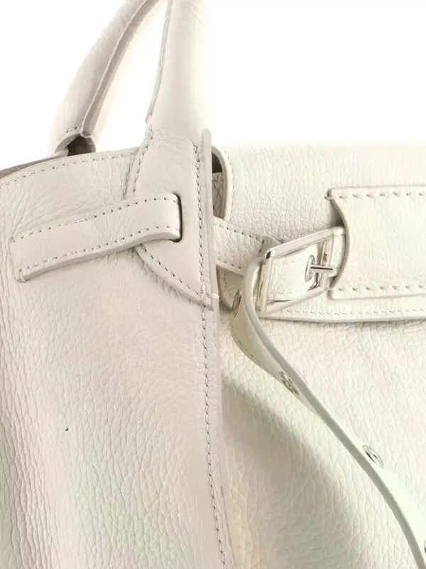 Celine Big Bag Grained Calfskin Small Satchel - White