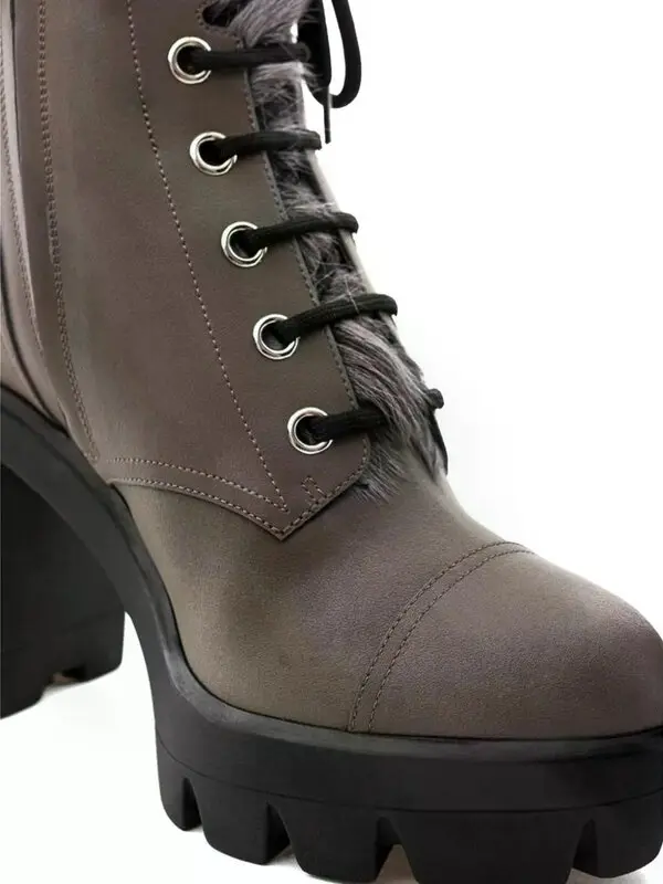GIUSEPPE ZANOTTI Moyra Faux-fur Trim Ankle Boots