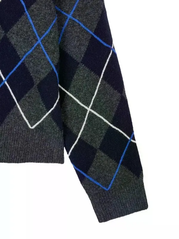 STUDIO TOMBOY Argyle-pattern Sweater