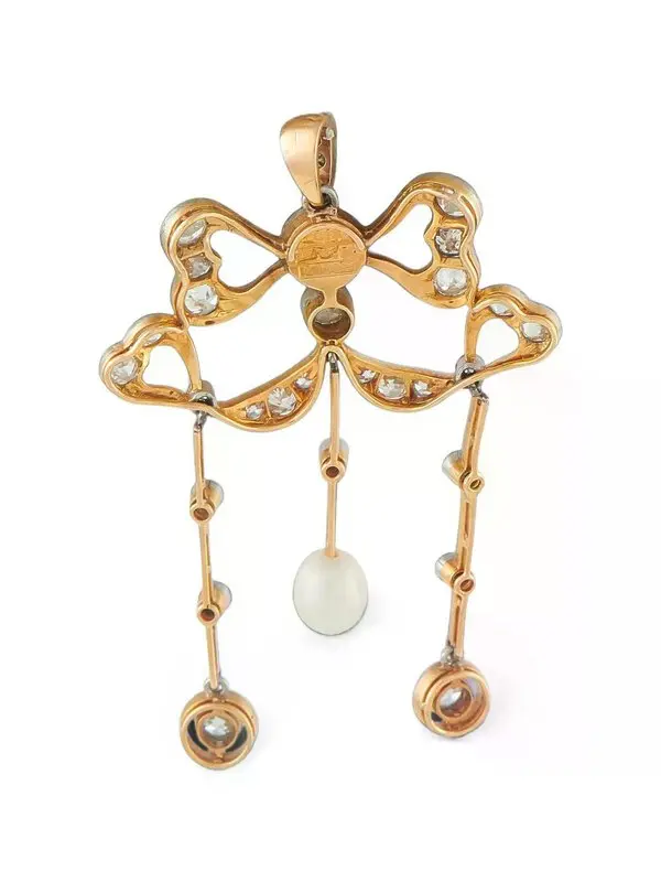 GUSTAV DAHLGREN Diamond And Pearl Pendant
