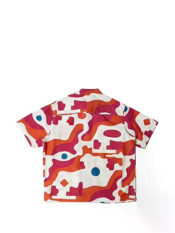 PARRA Abstract Mountain Short-sleeve Shirt - Neutrals