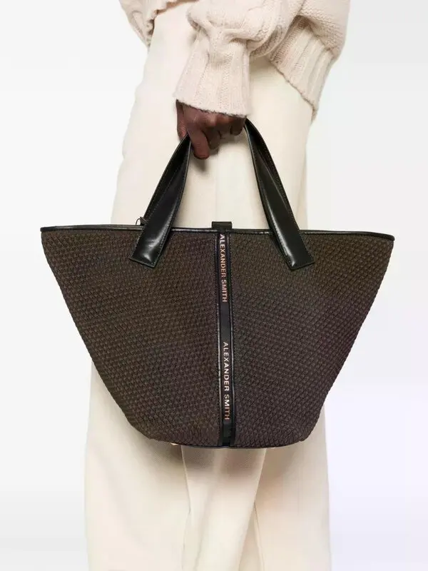 ALEXANDER SMITH Medium Lauren Logo-embellishment Tote Bag