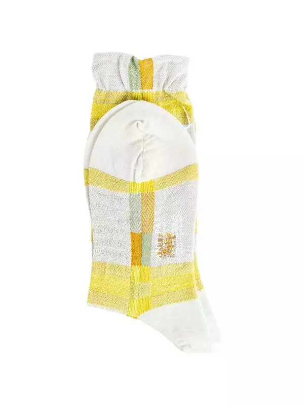 ANTIPAST Check-pattern Knitted Socks